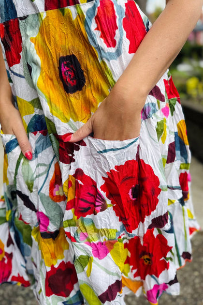 Dress Addict Jalan Dress In Red Flowers | ShopSimon