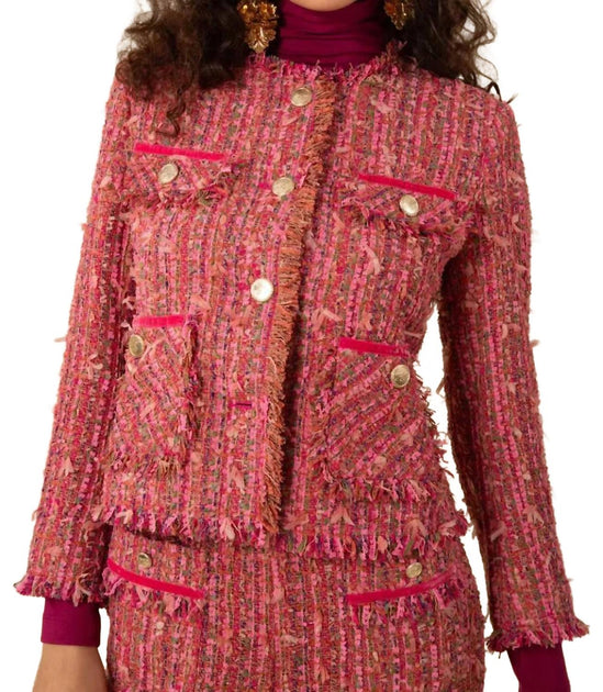 HALE BOB Tweed Jacket In Pink | ShopSimon