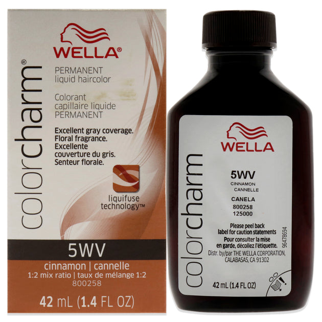 Wella Color Charm Permanent Liquid Hair Color - 5wv Cinnamon By For ...