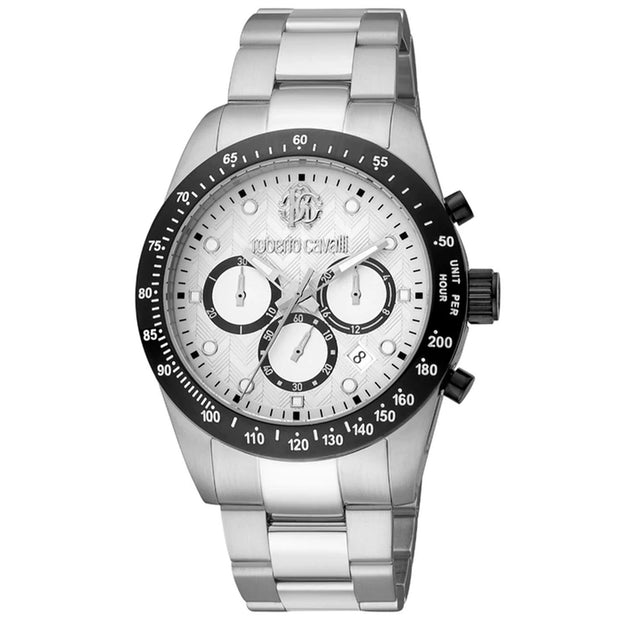 Roberto Cavalli Men's Classic Silver Dial Watch | ShopSimon