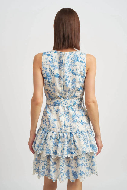 En Saison Davina Mini Dress In Blue Floral | ShopSimon