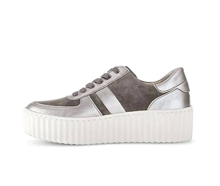 GABOR Women's Leather Shoes In Iron | ShopSimon