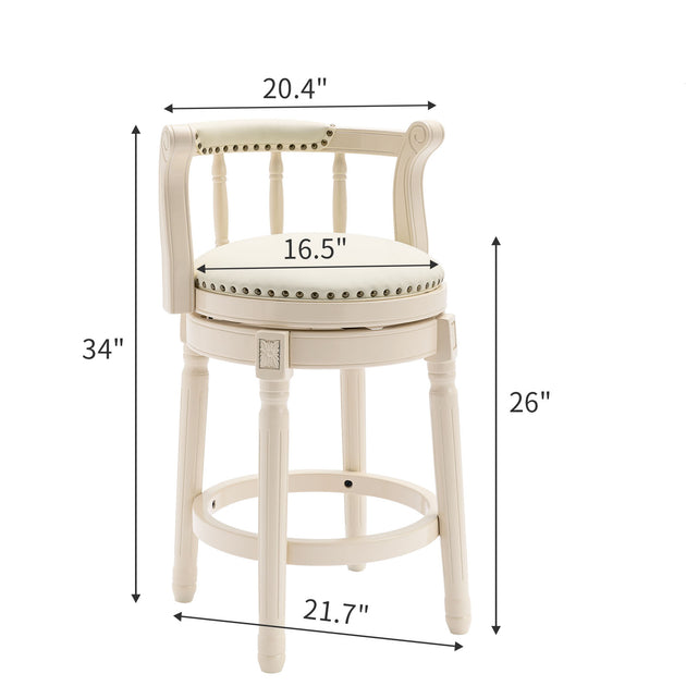 Streamdale Furniture Streamdale Bar Stools Seat Height 26" Leather ...