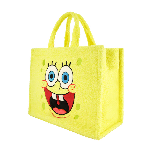 SpongeBob Yellow Travel Sherpa Tote With Trolley Strap | ShopSimon