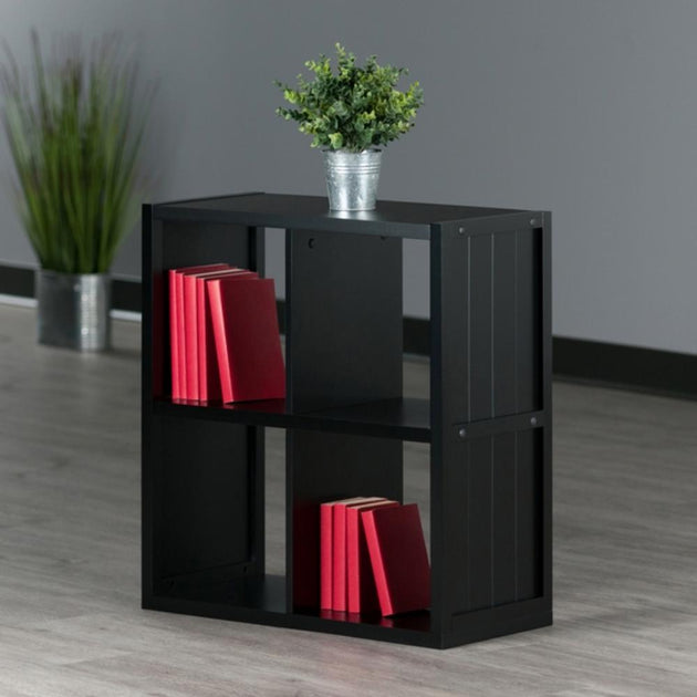 Hivvago 2x2 Storage Cube Shelf Black | ShopSimon