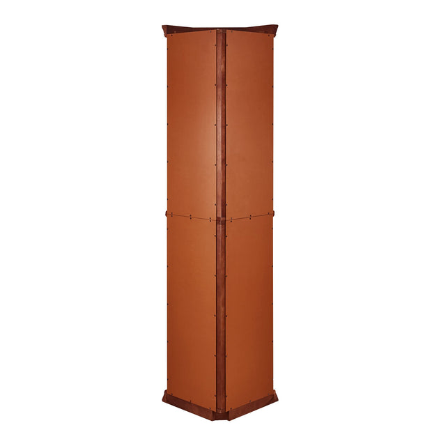 Streamdale Furniture Streamdale Walnut Corner Curio Cabinet with Lights ...