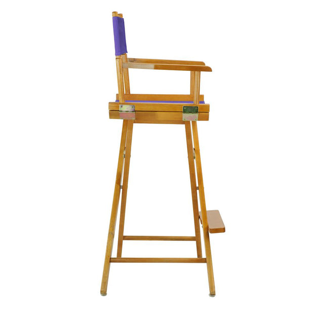 Casual Home 30" Director's Chair Honey Oak Frame-Purple Canvas | ShopSimon