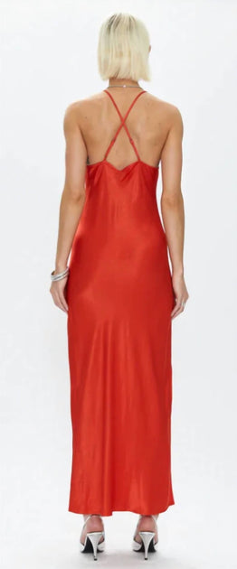 PISTOLA Kristi Halter Slip Dress In Poppy | ShopSimon