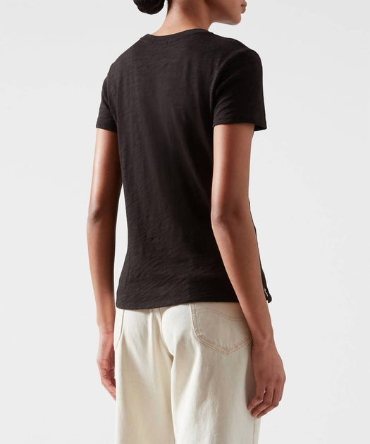 ATM Slub Jersey Crew Neck Tee In Black | ShopSimon