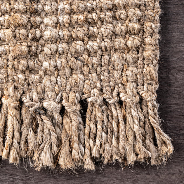 nuLOOM Hand Woven Chunky Loop Jute Area Rug | ShopSimon