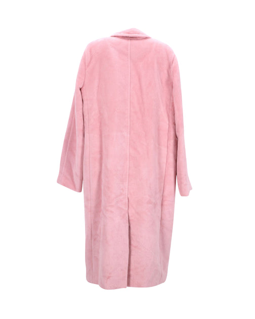Max Mara Zarda Double Breasted Coat In Pink Alpaca | ShopSimon