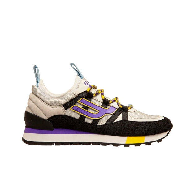 Bally Glick 6239599 Men's Black And Dust White Synthetic Sneakers ...