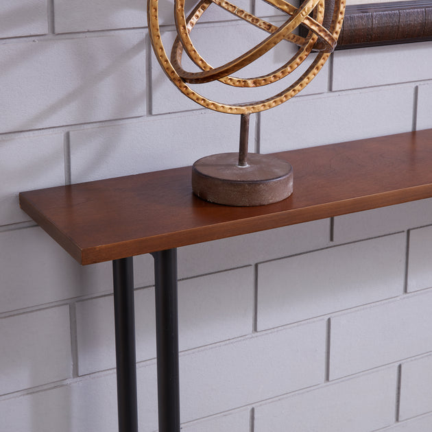 SEI Agnew Console Table Black With Espresso | ShopSimon