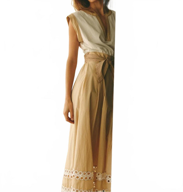 Cartolina Nantucket Isadora Dress In Pebble | ShopSimon