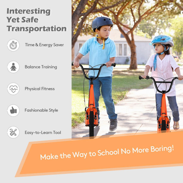 Hivvago Height Adjustable Kid Kick Scooter with 12 Inch Air Filled ...