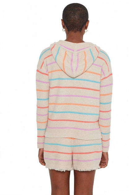 LISA TODD Quick Stitch Striped Short In Almond Combo | ShopSimon