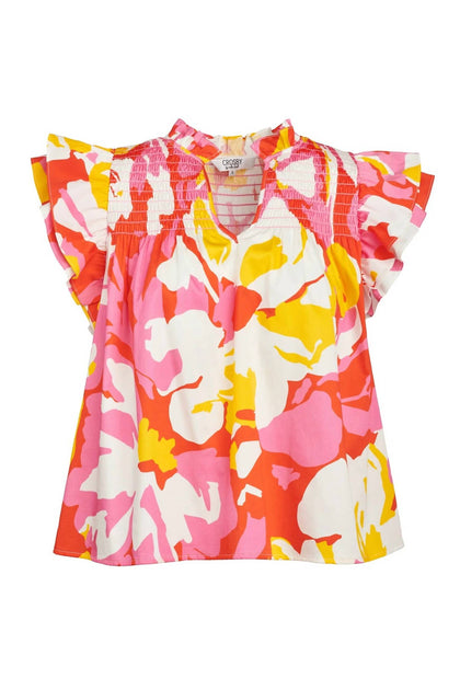 Crosby by Mollie Burch Layla Top In Coral Charm | ShopSimon