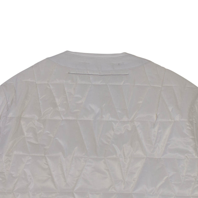 Vlone White V Logo Quilted Jacket | ShopSimon