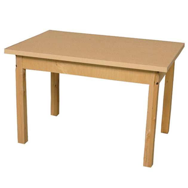 WOOD DESIGNS Rectangle High Pressure Laminate Table With Hardwood Legs ...