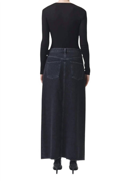 AGOLDE Leif Maxi Skirt In Spider | ShopSimon