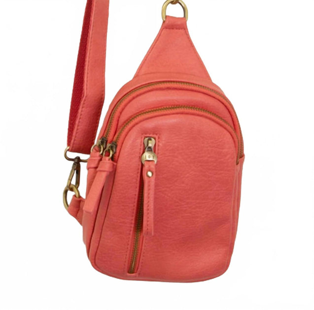 Joy Susan Women's Skyler Sling Bag In Coral | ShopSimon