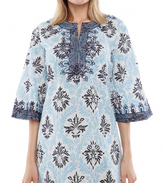 Calypso St. Barth Clarissa Tunic In Blue | ShopSimon