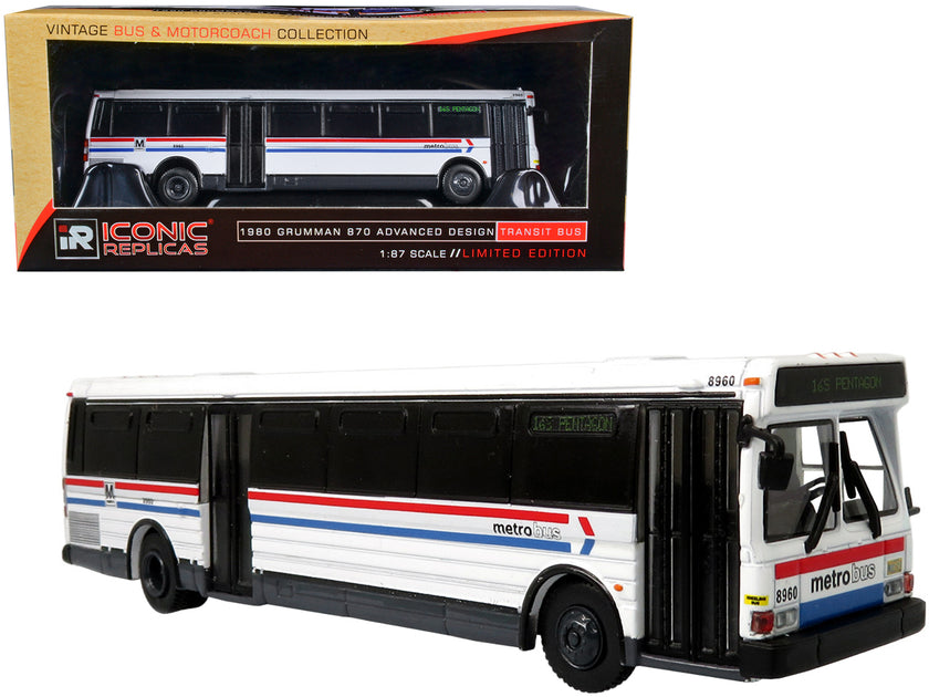 Iconic Replicas 1980 Grumman 870 Advanced Design Transit Bus Wmata ...