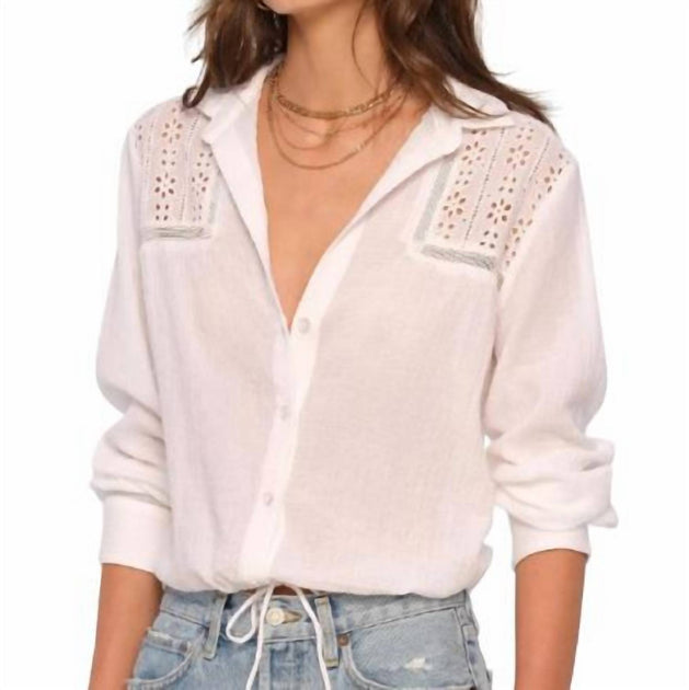 heartloom Dennis Shirt In Eggshell | ShopSimon