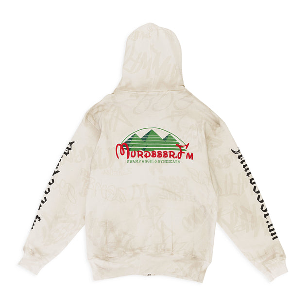 Murder FM WHITE DISN333 HOODIE | ShopSimon