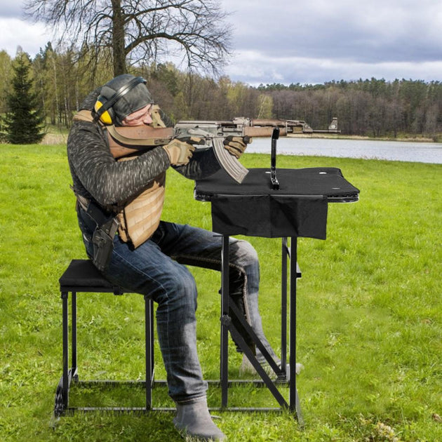 Hivvago Foldable Shooting Bench With Adjustable Height Table | ShopSimon