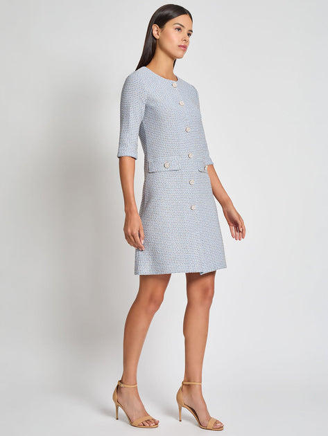 Misook Tri-Color Tweed Knit Sheath Dress - Modern Fit | ShopSimon