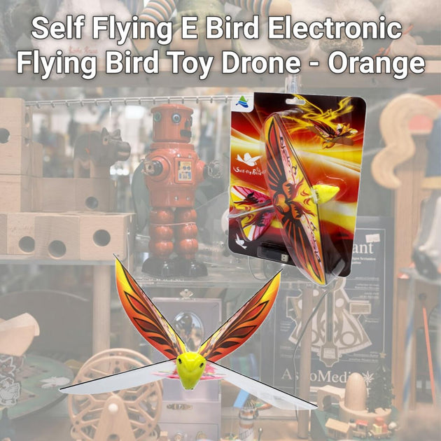 MukikiM Self Flying E Bird Electronic Flying Bird Toy Drone - Orange ...