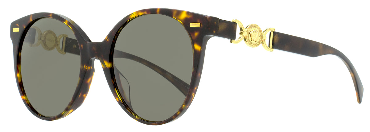 Versace Women's Oval Sunglasses Ve4442f 108/3 Havana 55mm | ShopSimon