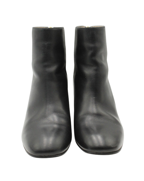 Stuart Weitzman Coban Ankle Boots In Black Leather | ShopSimon