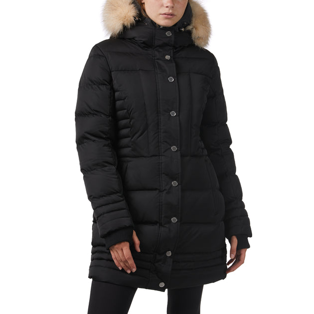 Pajar Women’s Discovery Mix Quilted Puffer With Hooded Detachable Bib ...