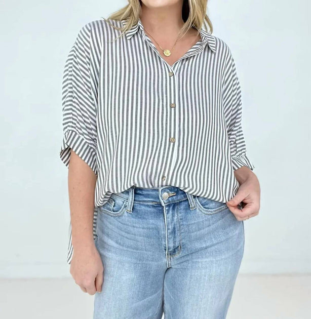 ZENANA Stassi Shirt In Black | ShopSimon