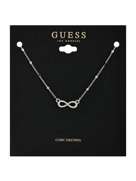 Guess Factory Silver-Tone Infinity Necklace | ShopSimon