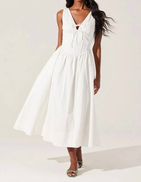 ASTR Maili Dress In White | ShopSimon
