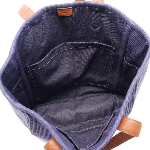 Hermès Hermes Denim Leather Cabas Calicut Tote Bag | ShopSimon