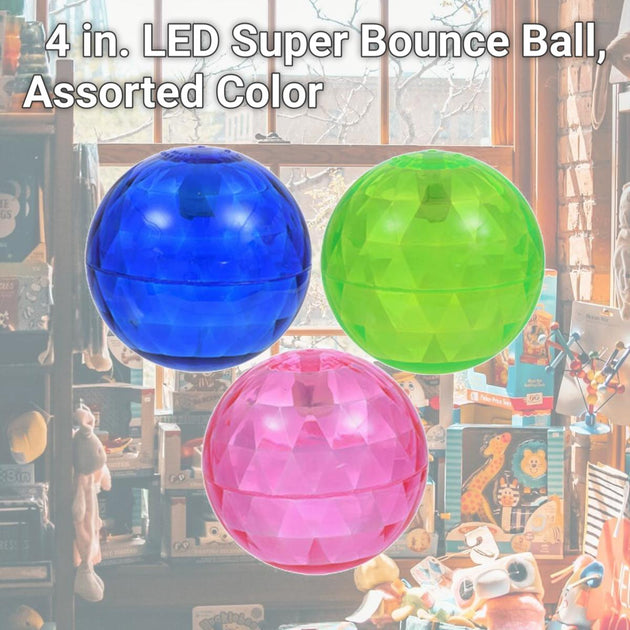 Blinkee 4 In. Led Super Bounce Ball, Assorted Color | ShopSimon