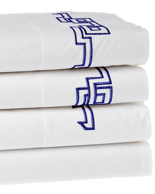 Dea Italian Linens Greek Embroidered Sheet Set | ShopSimon