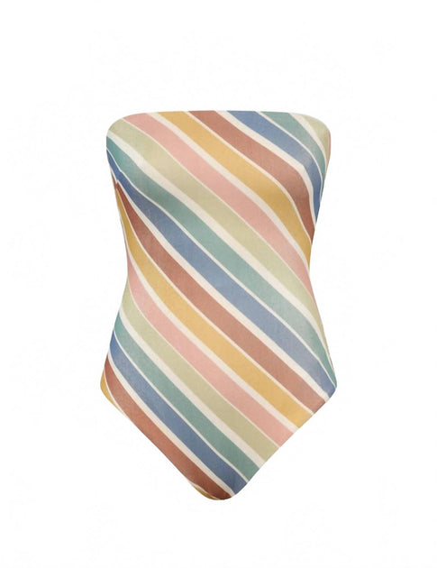 Zimmermann Everley Metallic Stripe One Piece In Multi Stripe | ShopSimon