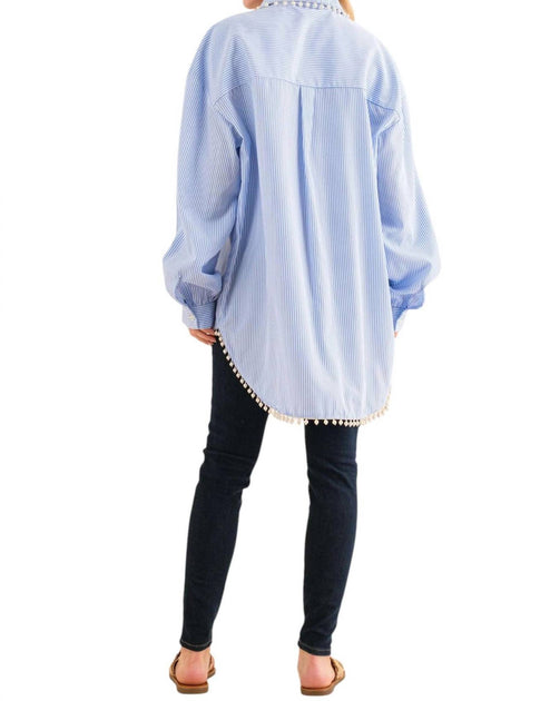 And The Why You Are Extraordinary Button Down Shirt In Blue | ShopSimon