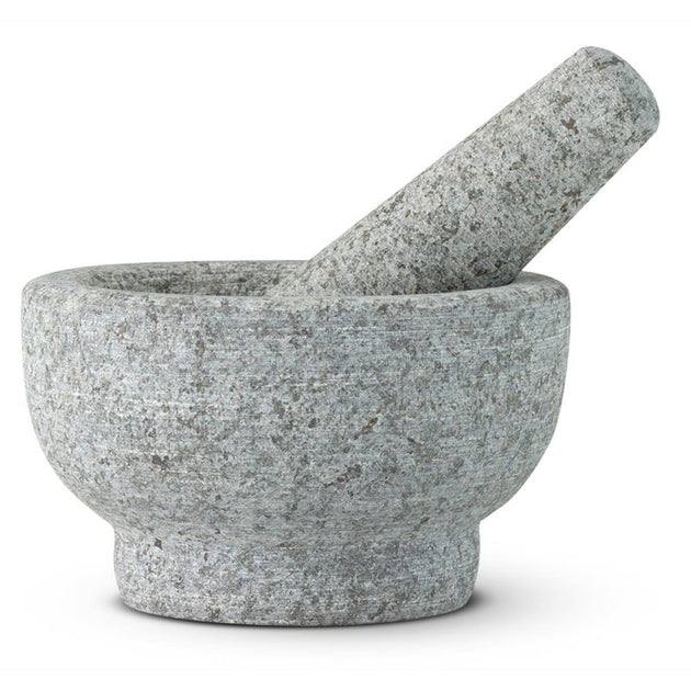 MAXAM Ktherbgray Granite Mortar & Pestle, Gray | ShopSimon