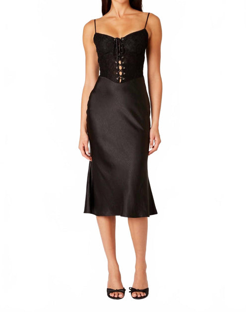 NIA Frank Midi Dress In Black | ShopSimon