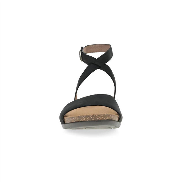 dansko Women's Rafferty Ankle Strap Sandal In Black | ShopSimon