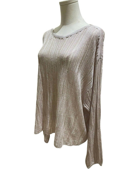 GILLI Women's Open Knit Lightweight Pullover Sweater In Dusty Pink ...