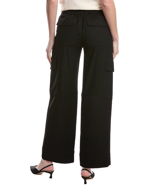 Vince Flannel Wide Leg Raver Wool-blend Pant | ShopSimon