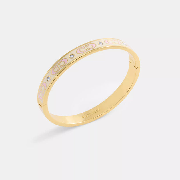 Coach Outlet Signature Enamel Hinged Bangle | ShopSimon