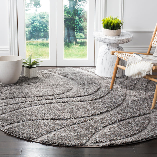 Safavieh Florida Shag Machine Made Area Rug, Grey / Grey Modern Style ...
